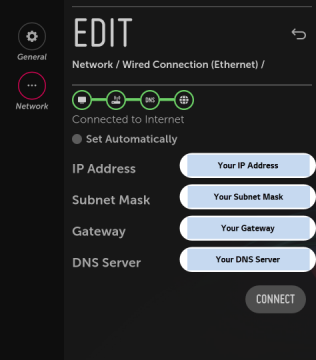 Network Setup | webOS Open Source Edition