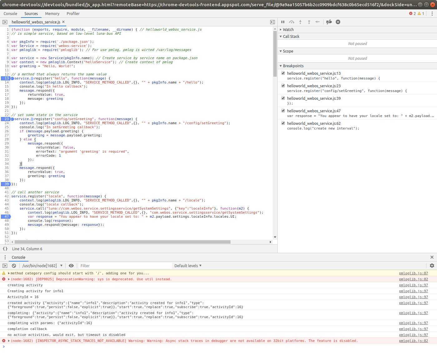 Developing External JS Services | webOS Open Source Edition